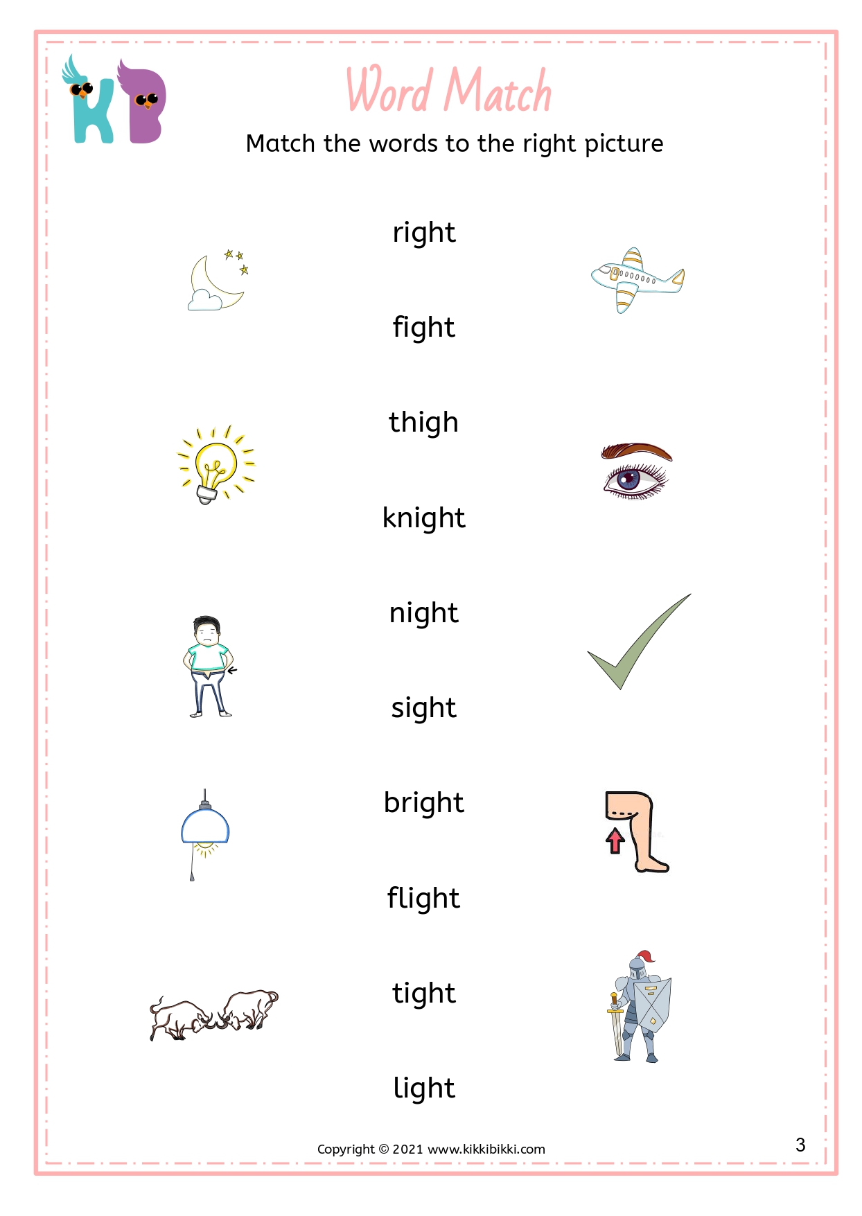 'IGH' Sound: Write the Sound Worksheets for Phonics Practice"
