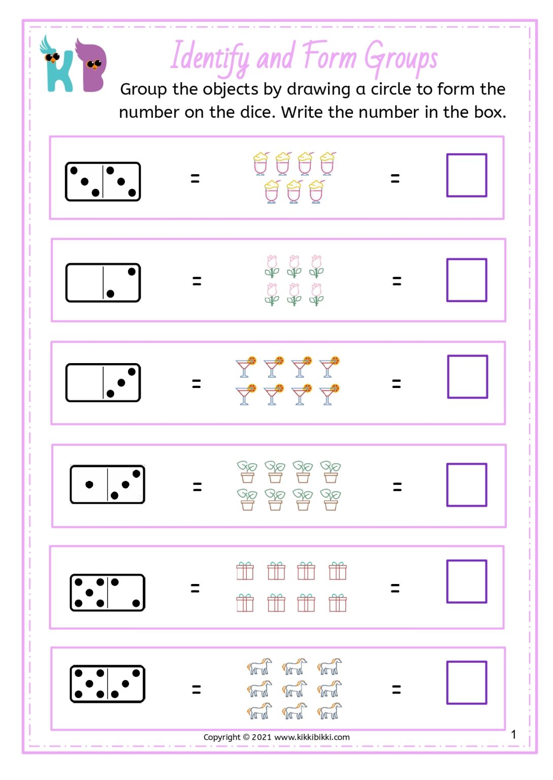 Grouping Numbers: Identify and Form Groups Worksheet
