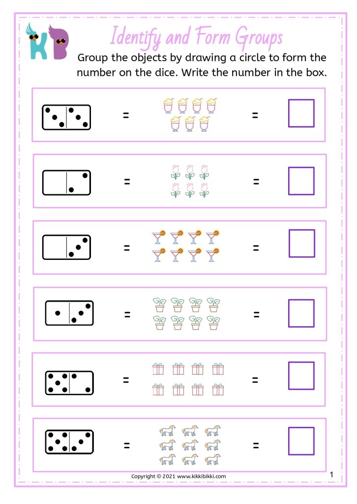 Grouping Numbers: Identify and Form Groups Worksheet