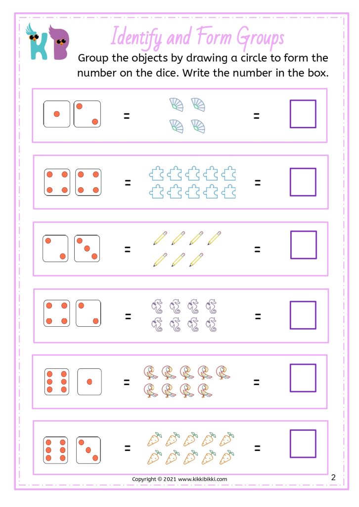 Grouping Numbers: Identify and Form Groups Worksheet