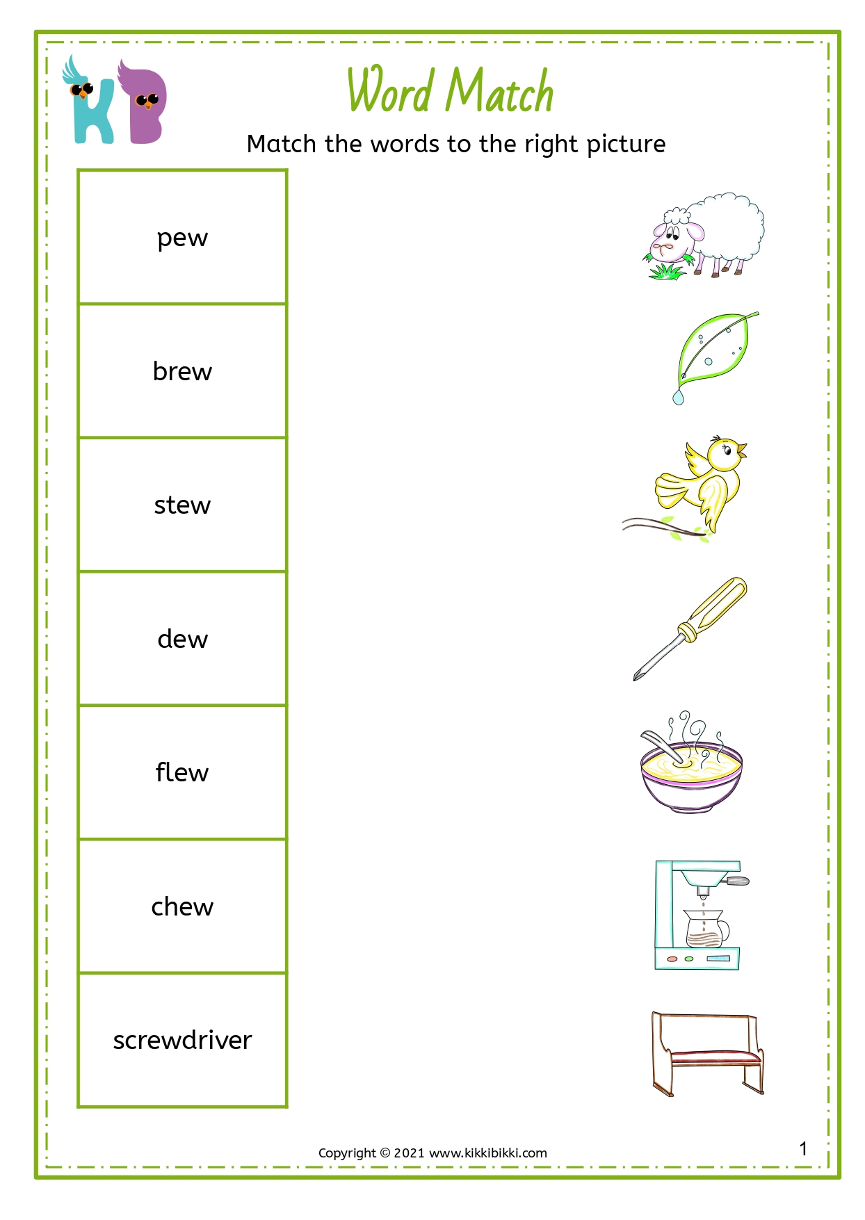 Exploring Vowel Digraphs: EW Sound Worksheets for Kids