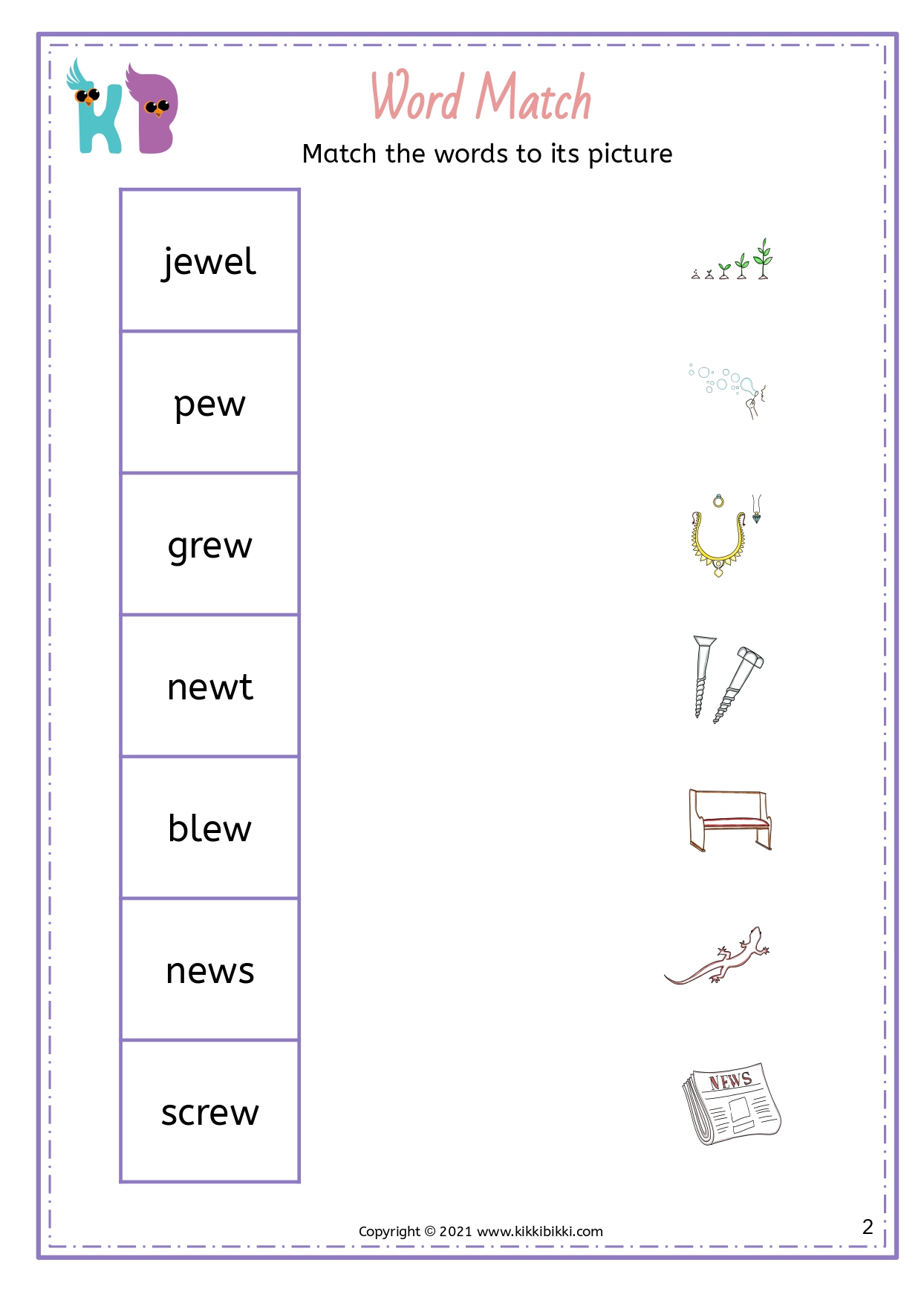 Exploring Vowel Digraphs: EW Sound Worksheets for Kids