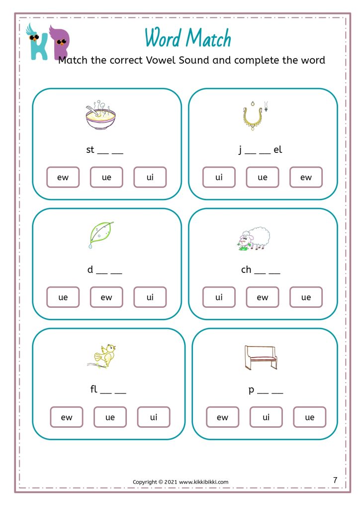 Exploring Vowel Digraphs: EW Sound Worksheets for Kids