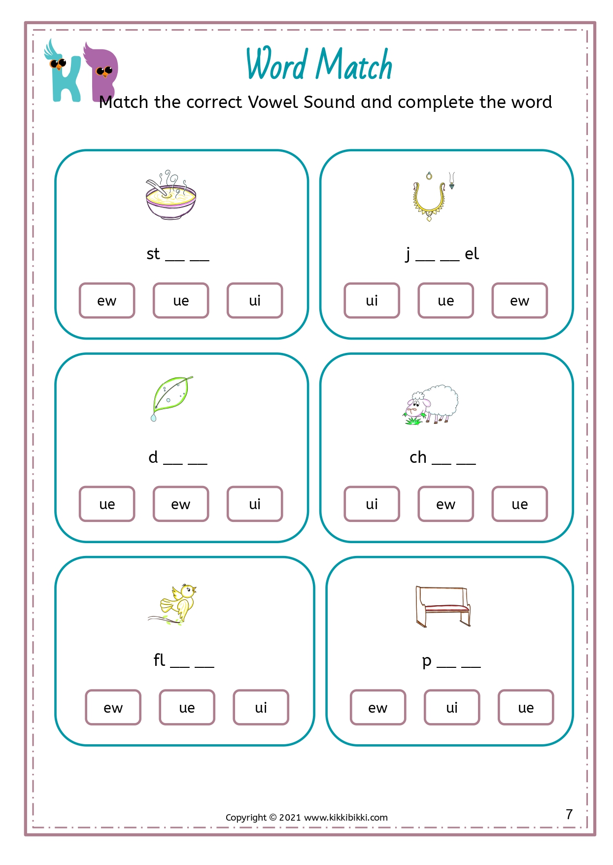 Exploring Vowel Digraphs: EW Sound Worksheets for Kids