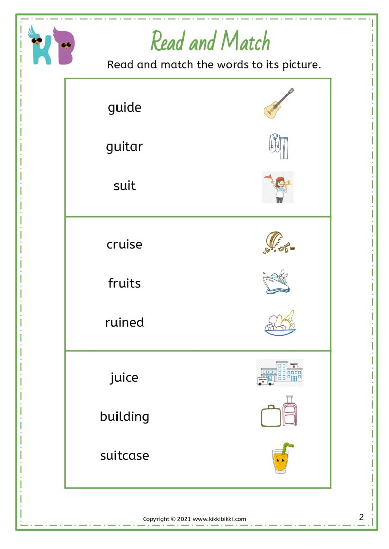 "Engaging Read-and-Match Worksheets for the UI Sound"
