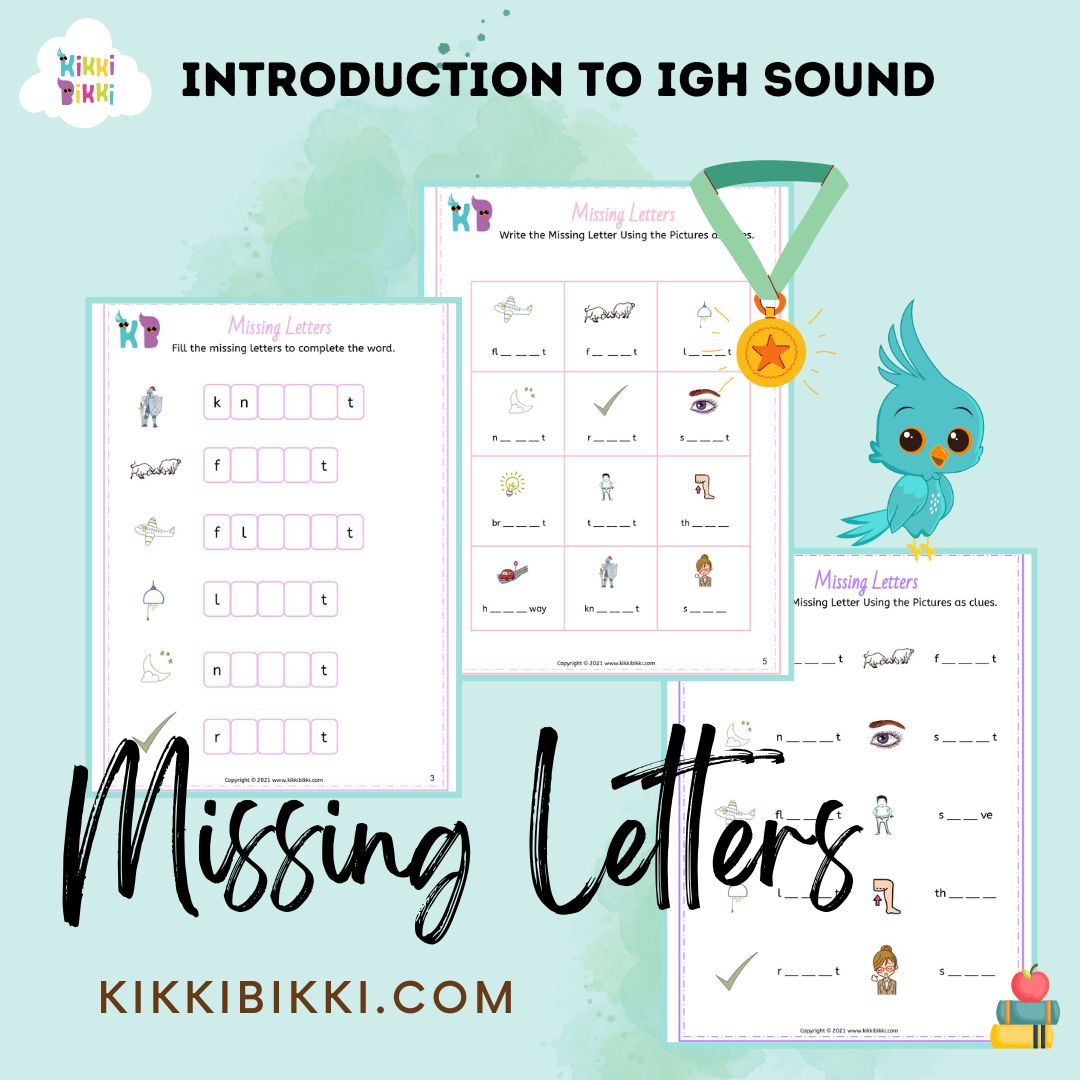 Introduction to the 'IGH' Sound and Missing Letters Worksheets