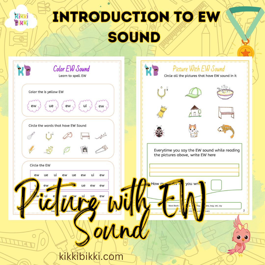 Phonics Fun: Picture with 'EW' Sound Worksheet