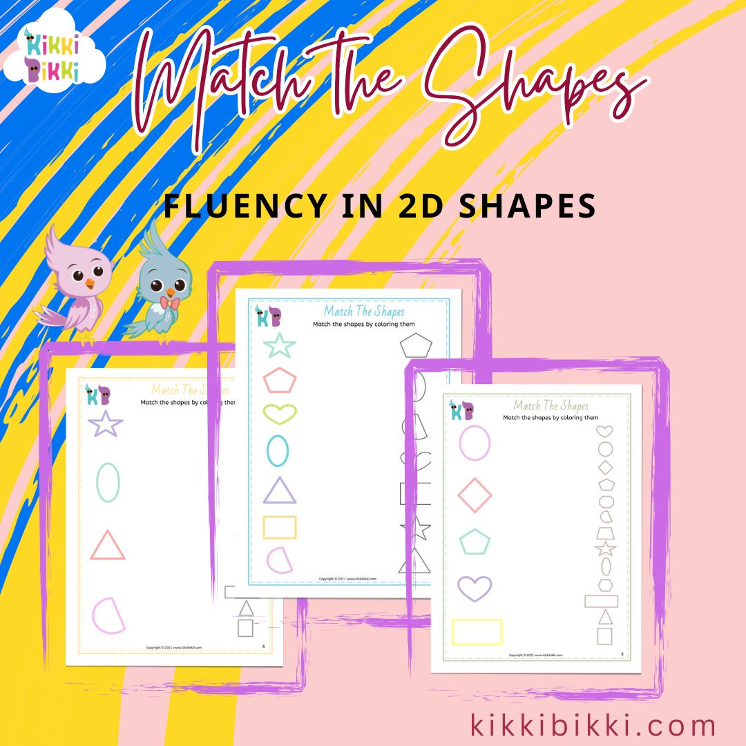 "Master 2D Shapes: Match-the-Shapes Worksheets"