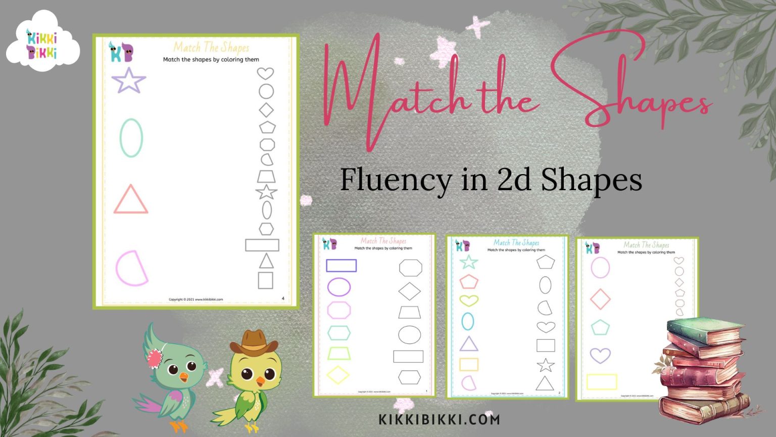 "Master 2D Shapes: Match-the-Shapes Worksheets"