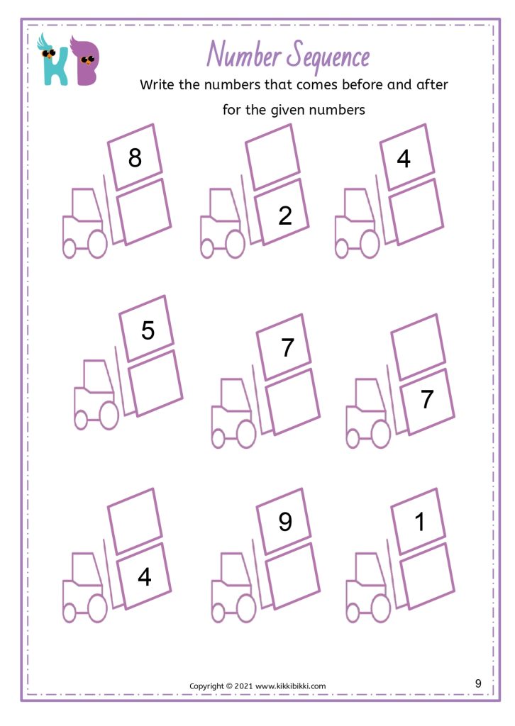 Math Adventure - Number Sequence Worksheet for Kindergarten