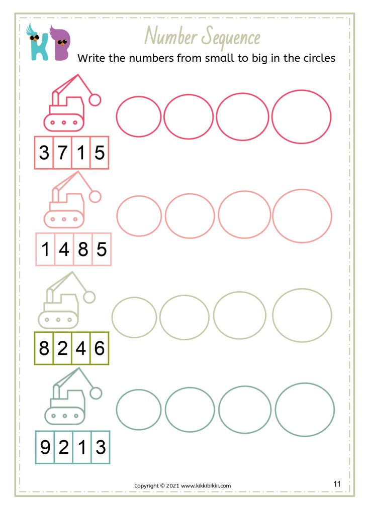 Math Adventure - Number Sequence Worksheet for Kindergarten