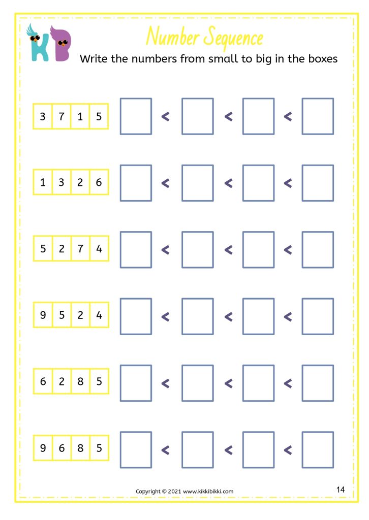 Math Adventure - Number Sequence Worksheet for Kindergarten