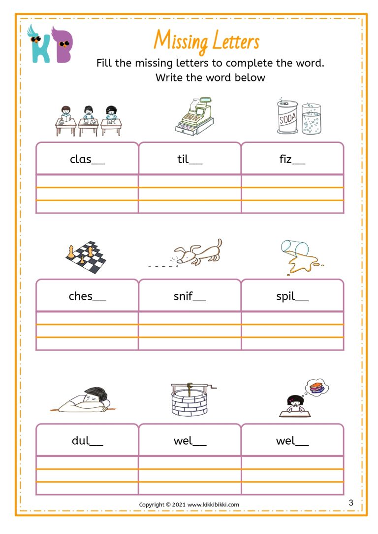 Alternative Spelling Double Consonants - Missing Letters
