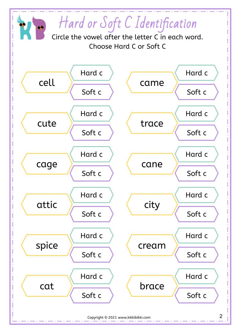 Phonics Made Fun: Hard and Soft C Sounds Identification