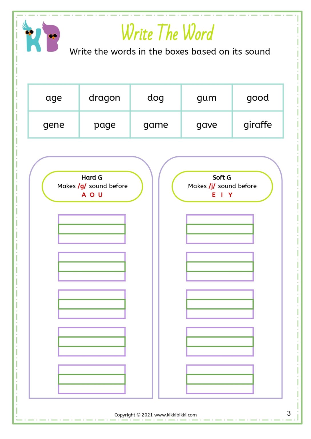 Phonics Fun: Learn and Practice the Soft "G" Sound