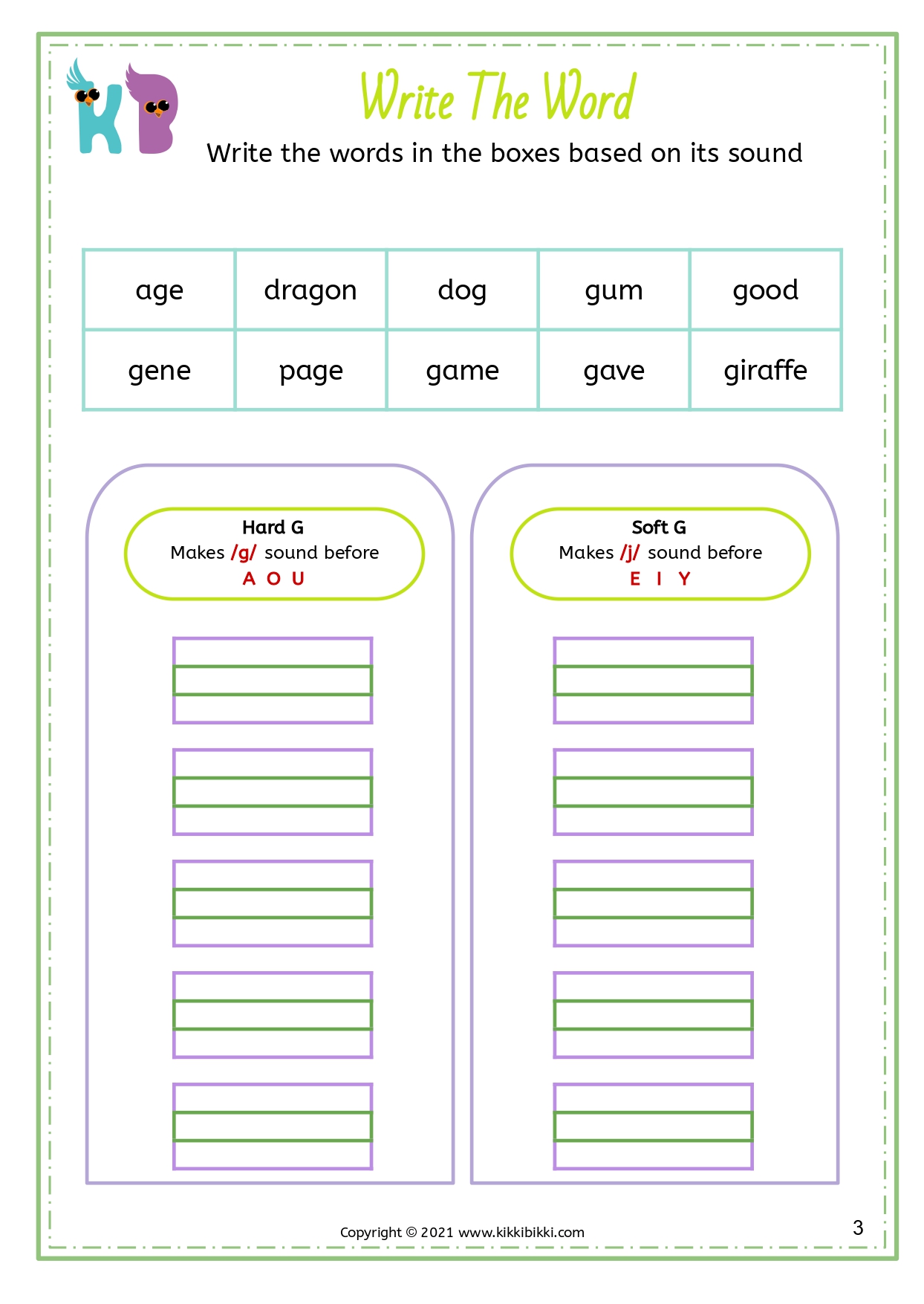 Phonics Fun: Learn and Practice the Soft "G" Sound