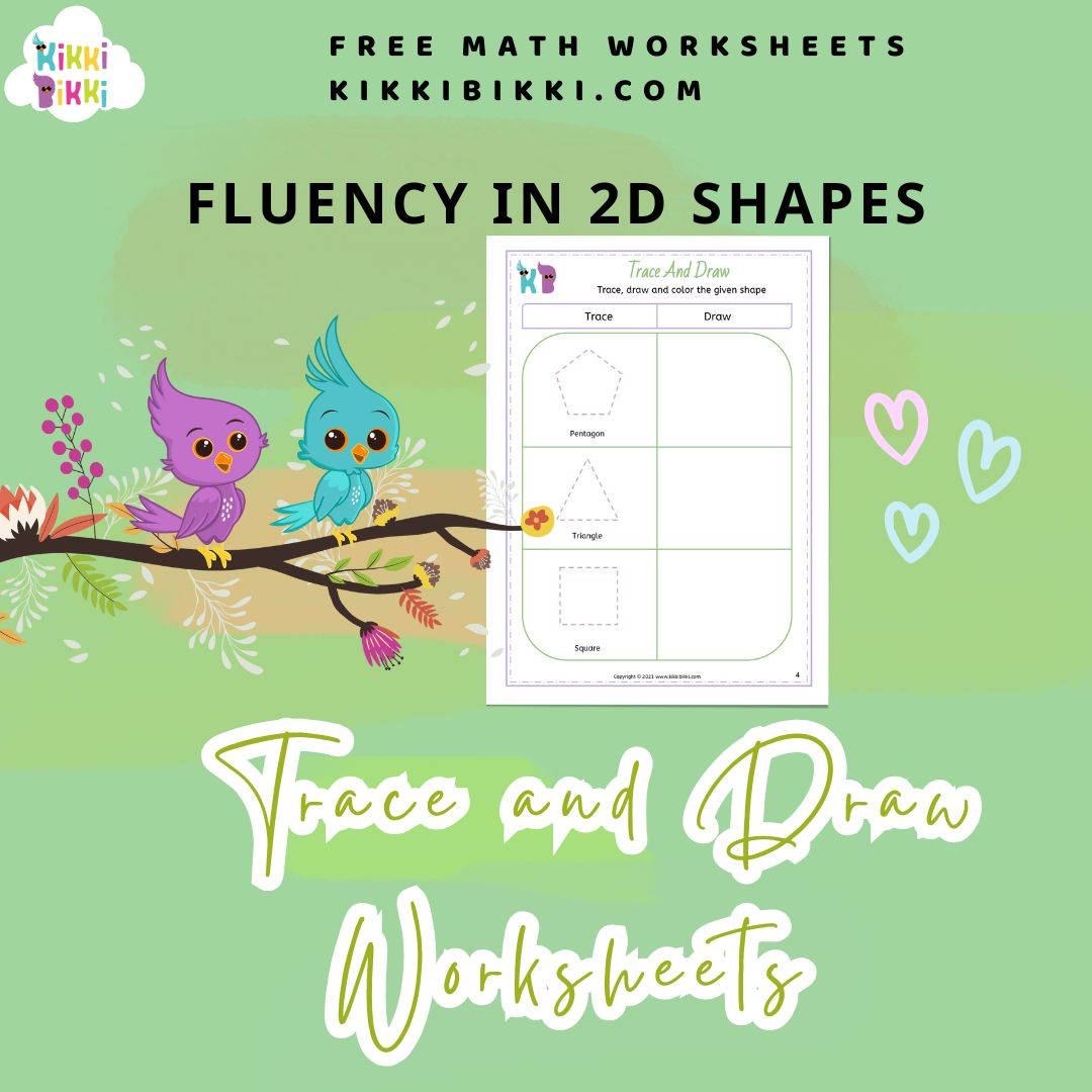 Shape Exploration: 2D Shapes Trace and Draw Worksheet