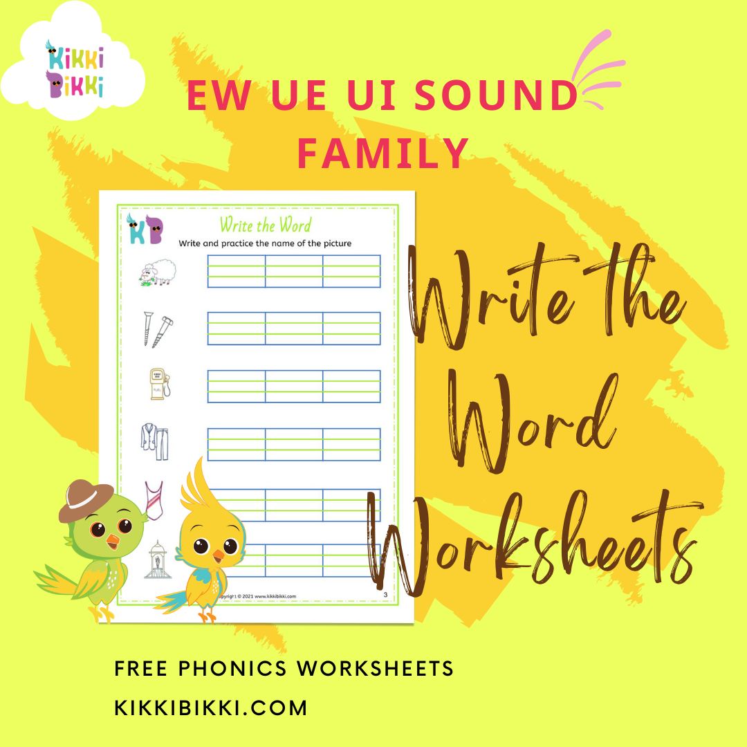 Exploring Vowel Digraphs: ew, ue, ui Sound Family Worksheets