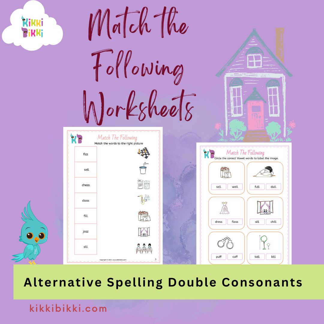 Alternative Spelling Double Consonants - Match the Following