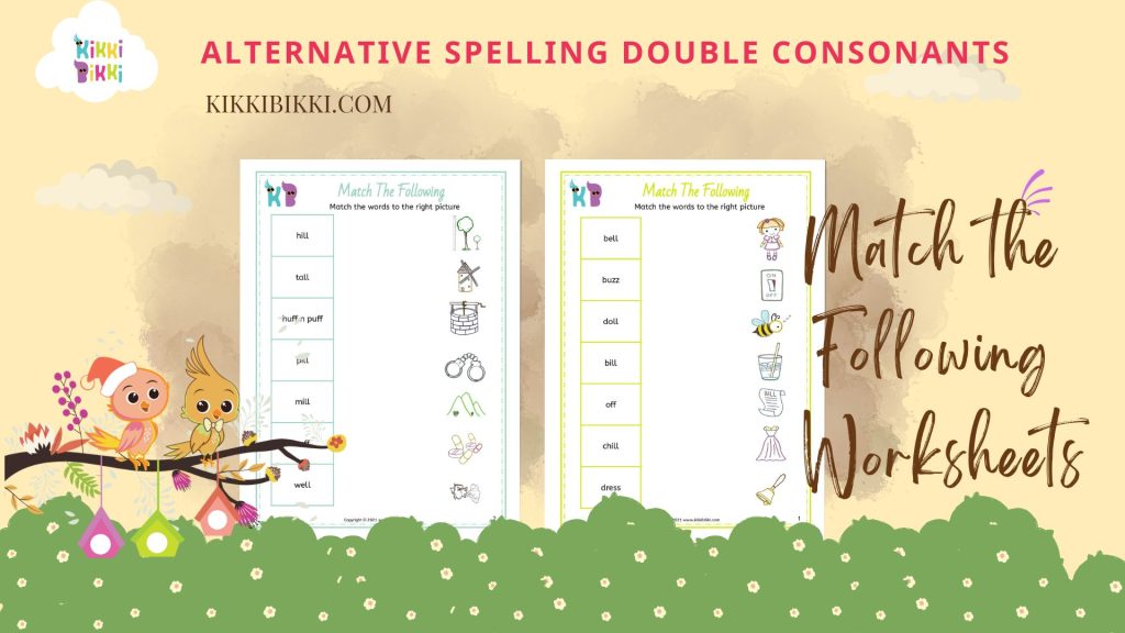 Alternative Spelling Double Consonants - Match the Following