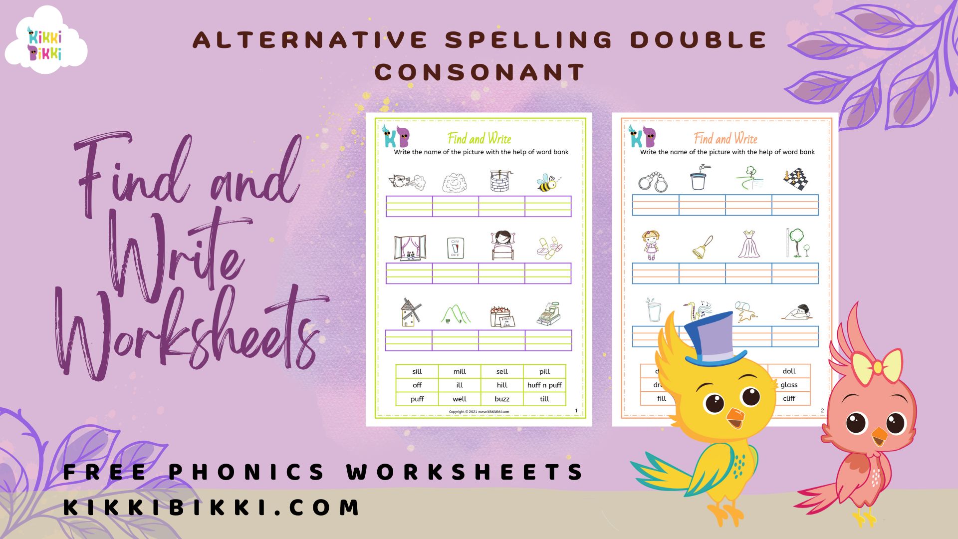 Mastering Double Consonants: Free Phonics Writing Practice