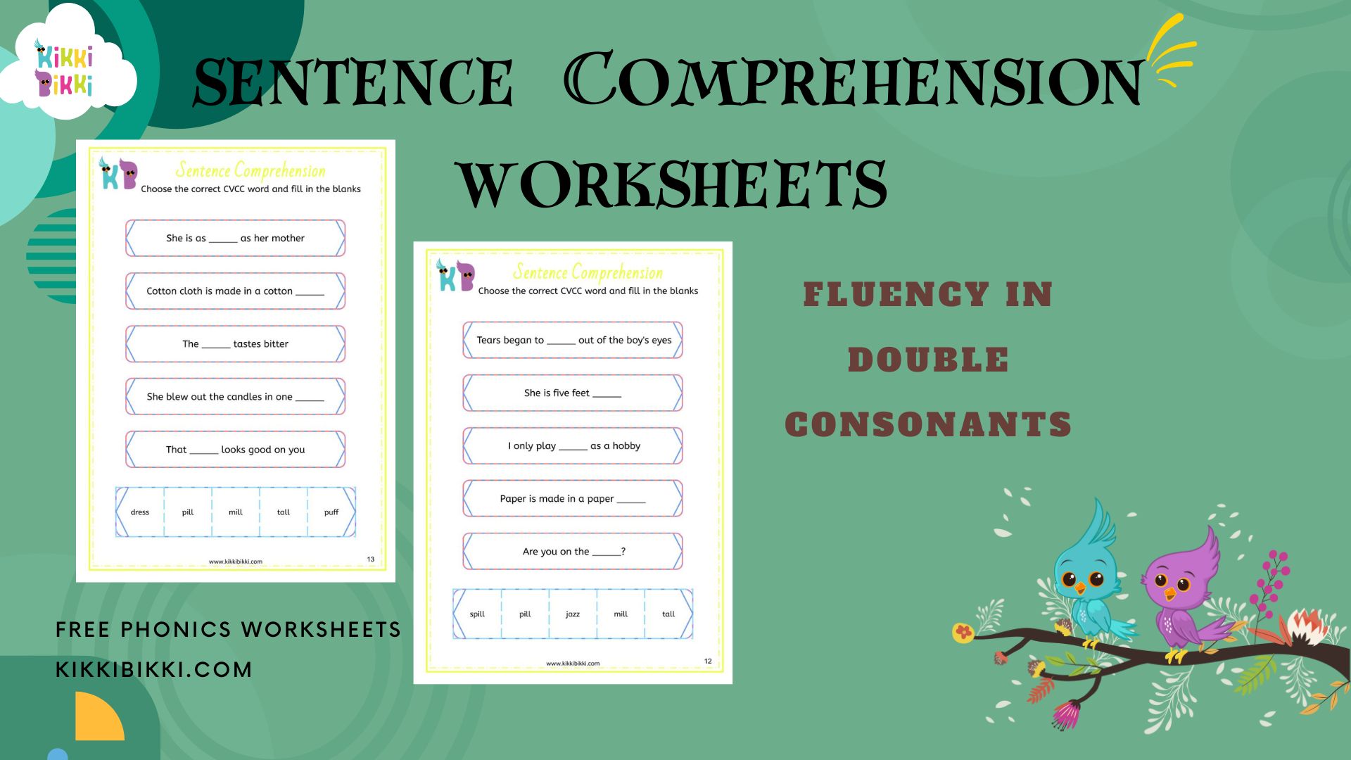 "Mastering Fluency: Double Consonants Phonics Practice"