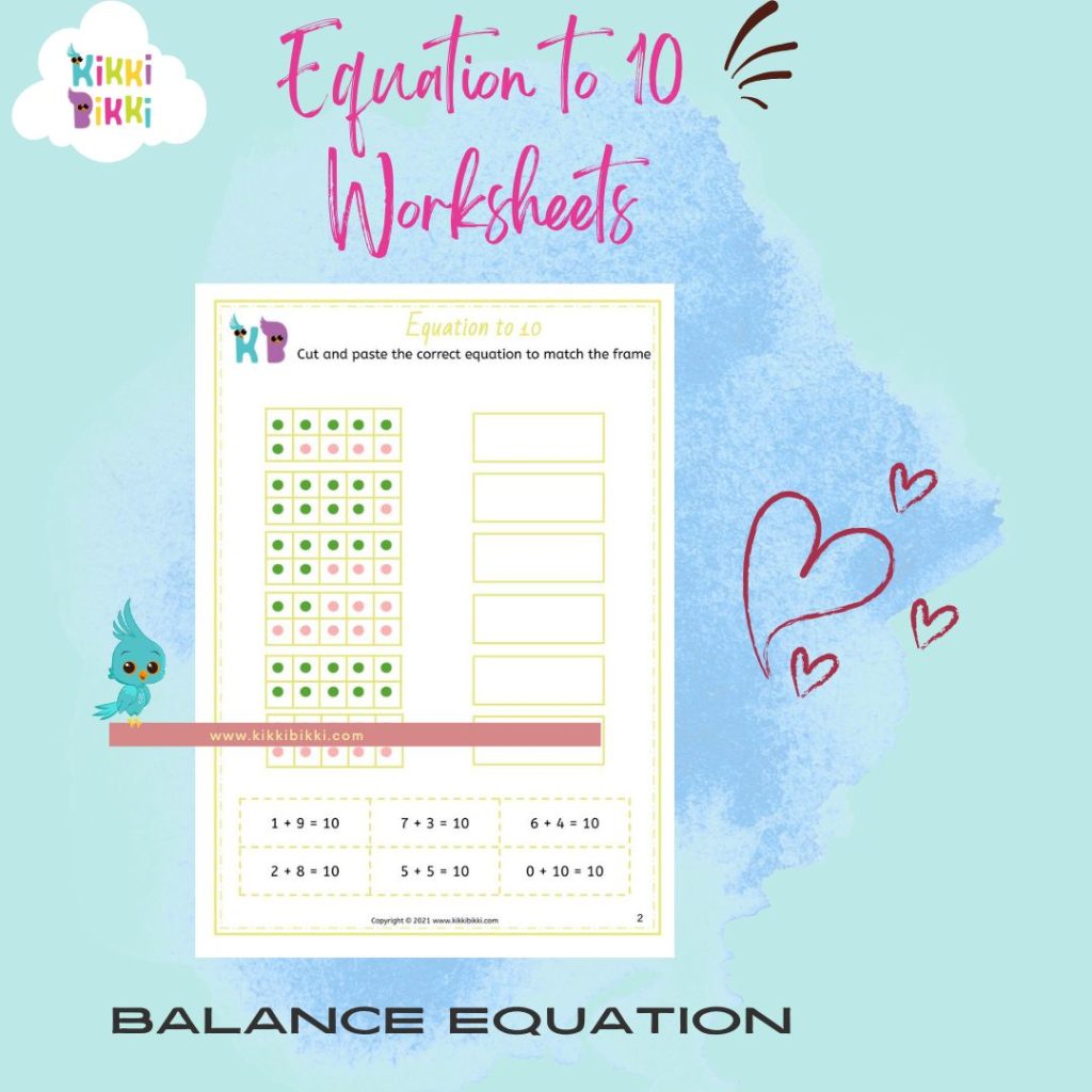 Equation to 10 Worksheets Archives - KikkiBikki