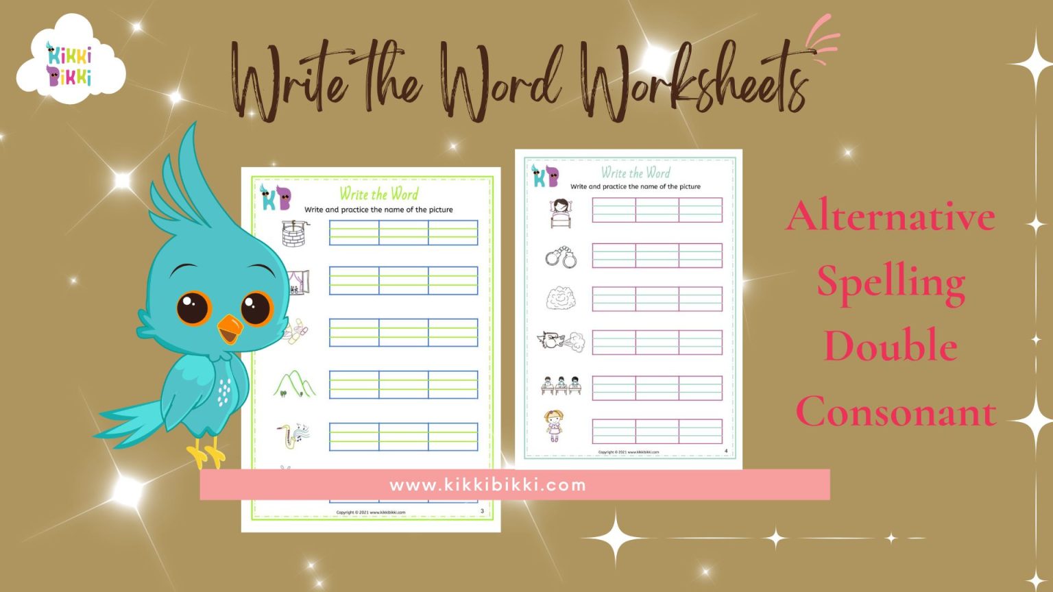 Double Consonants Phonics Worksheets for Kids