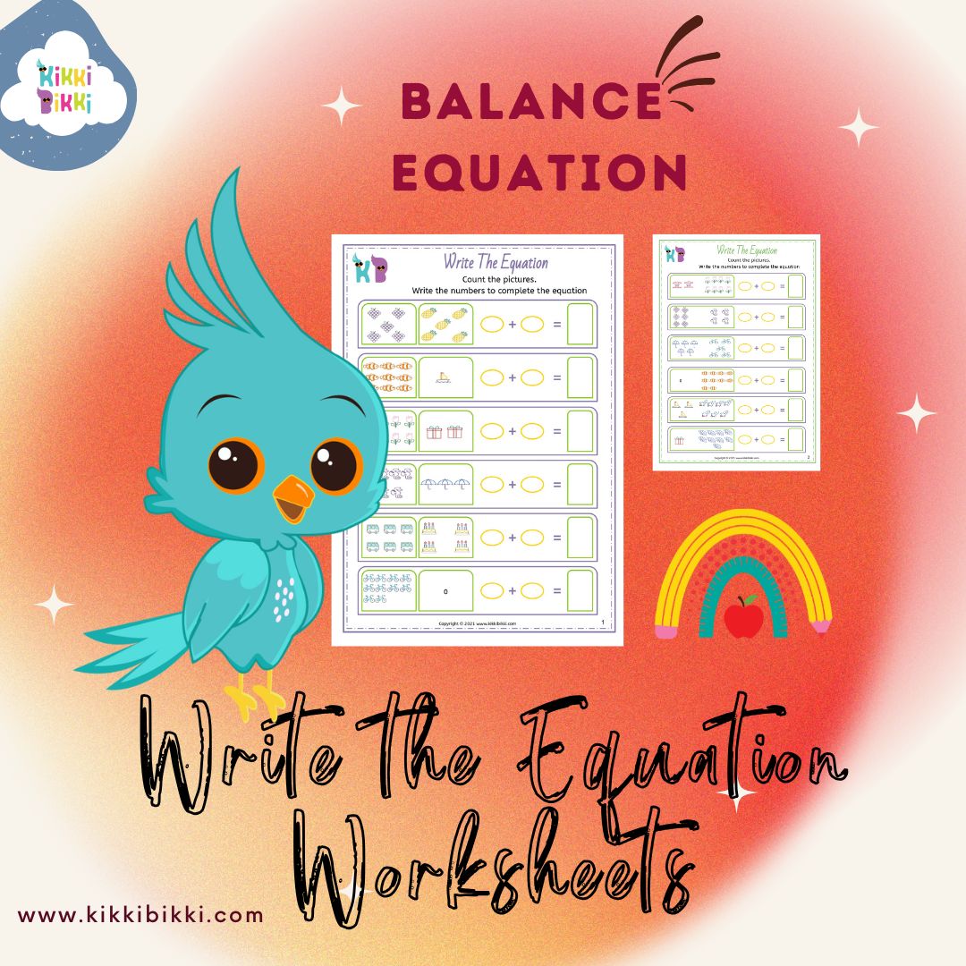 Math Adventure: Balance Equation Worksheet for Kindergarten