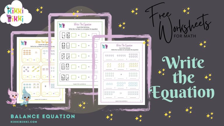 Math Adventure: Balance Equation Worksheet for Kindergarten