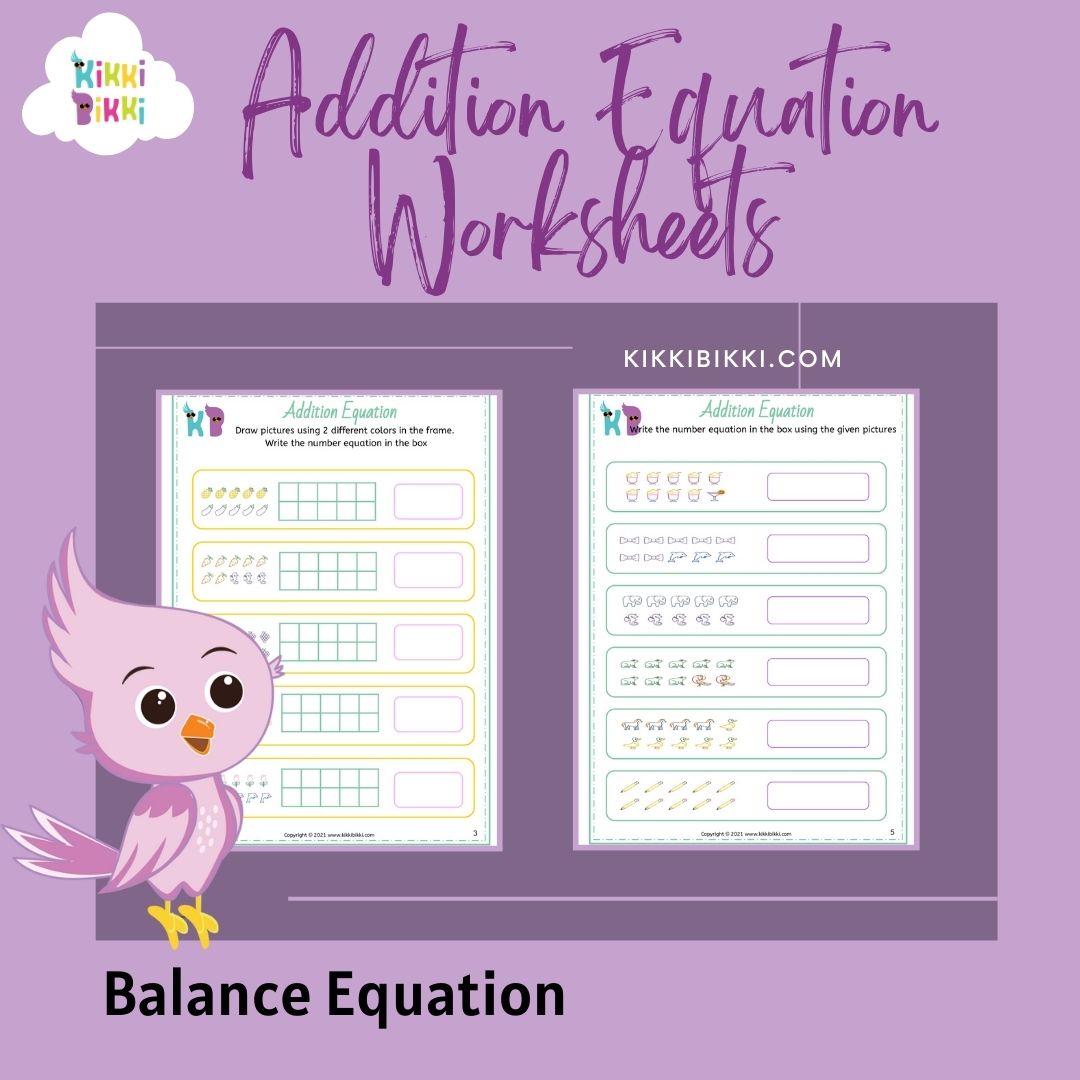 Math Adventure: Balance Equation Worksheet for Kindergarten