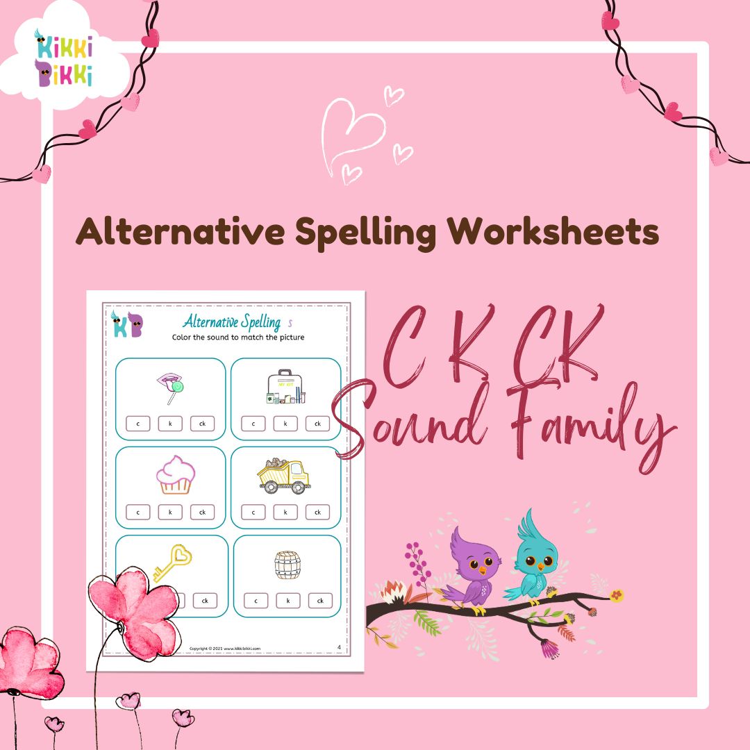 Phonics Adventure - Alternative Spelling c, k, ck Worksheet