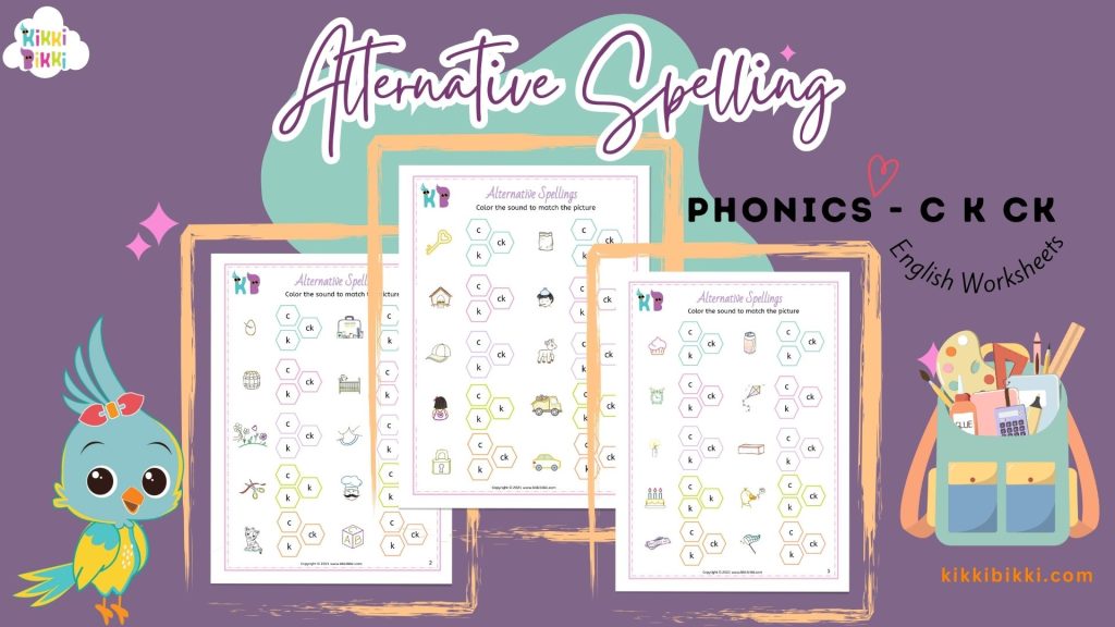 Phonics Adventure - Alternative Spelling c, k, ck Worksheet