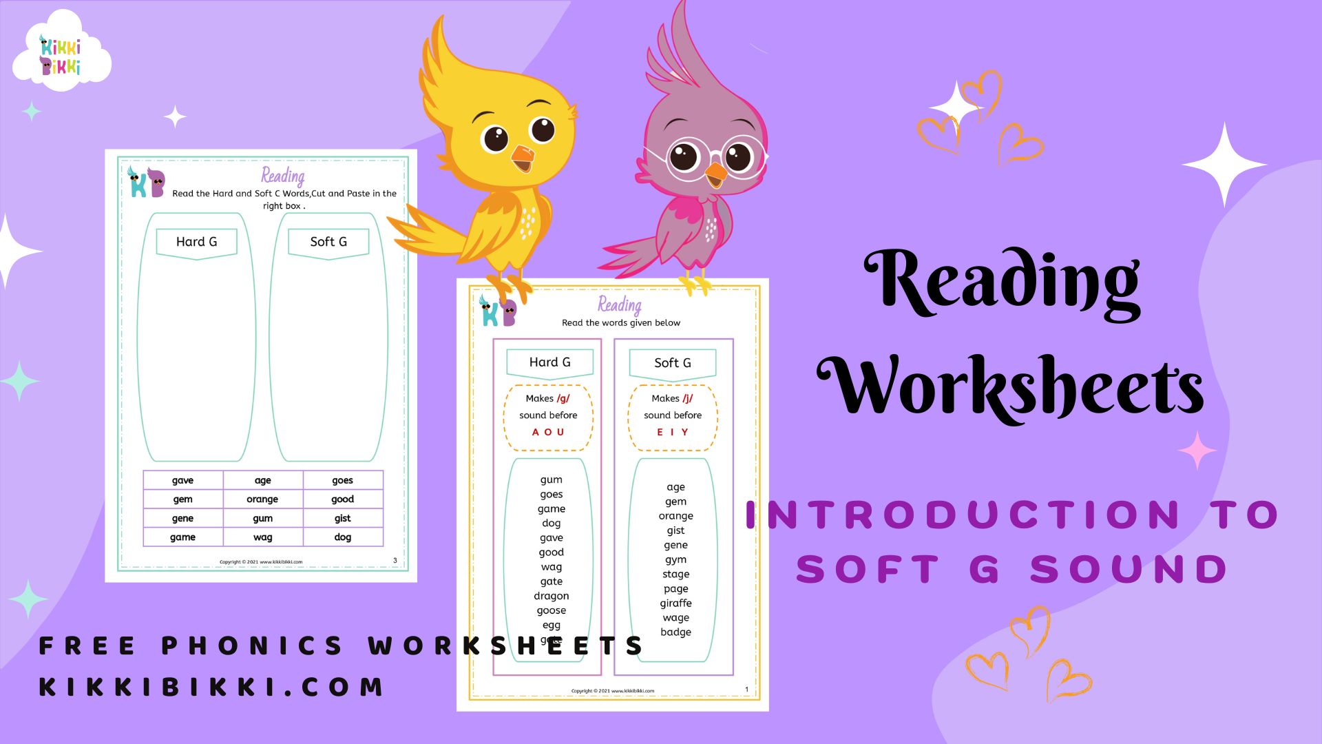 Phonics Adventure: Soft G Sound Reading Worksheet