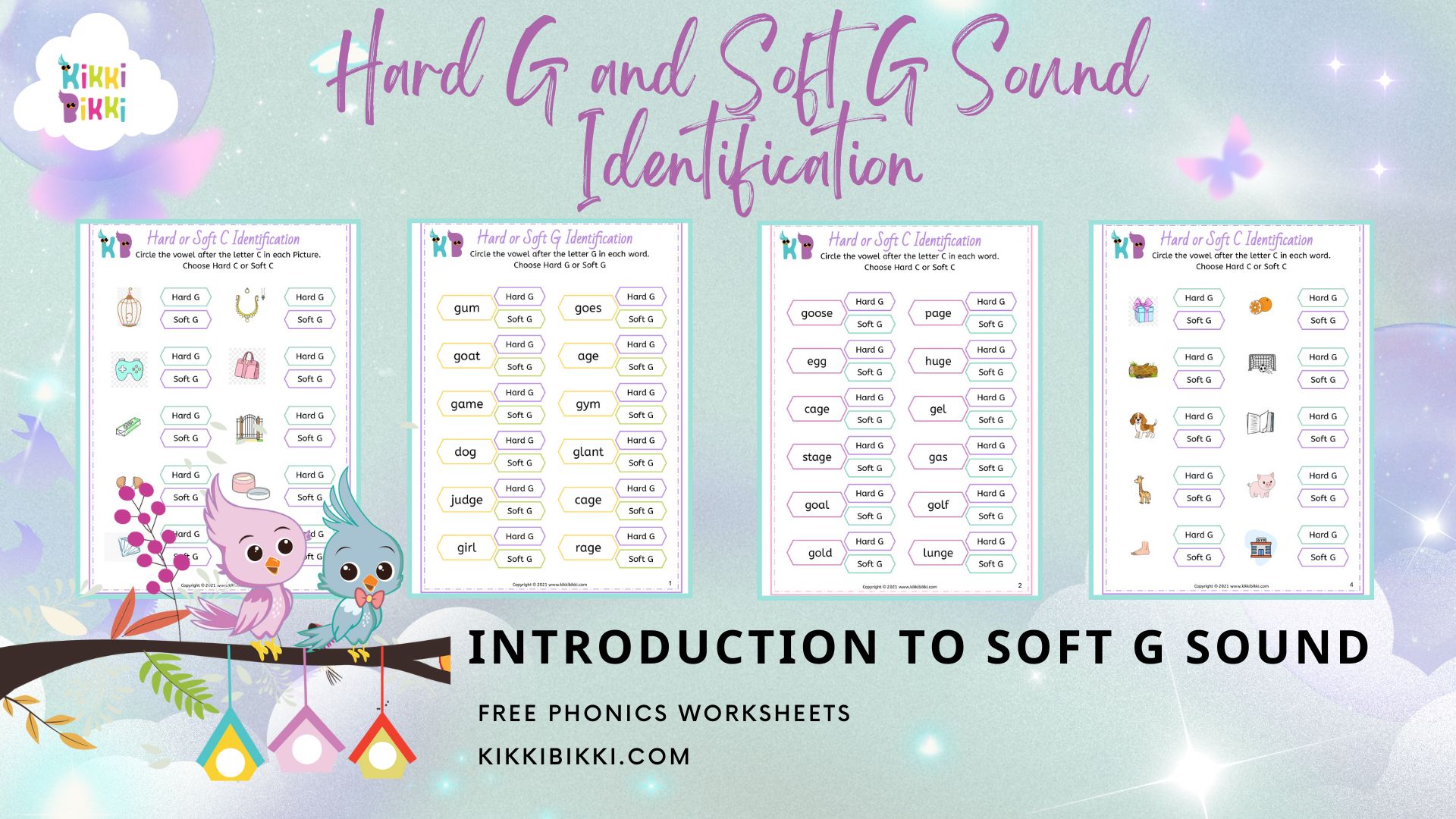 Exploring the Soft G and Hard G Sounds: Picture Worksheets"