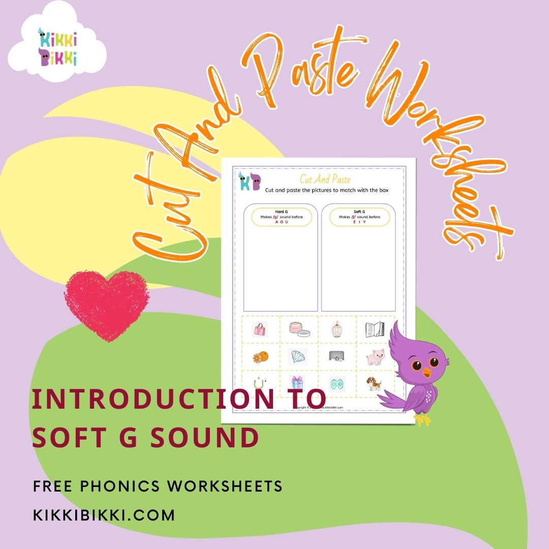 "Discover the Soft 'G' Sound: Cut and Paste Worksheets"