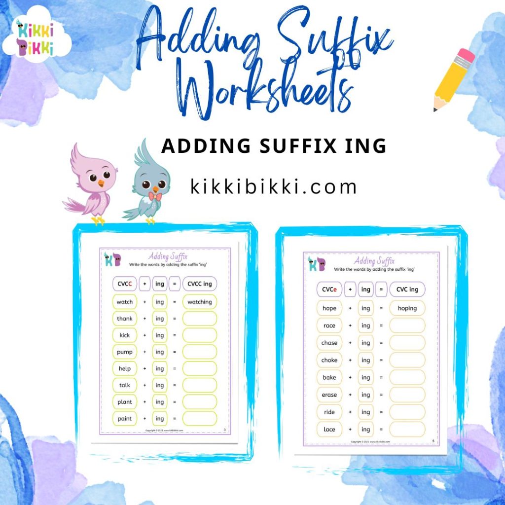 Adding Suffix Worksheets Archives - KikkiBikki