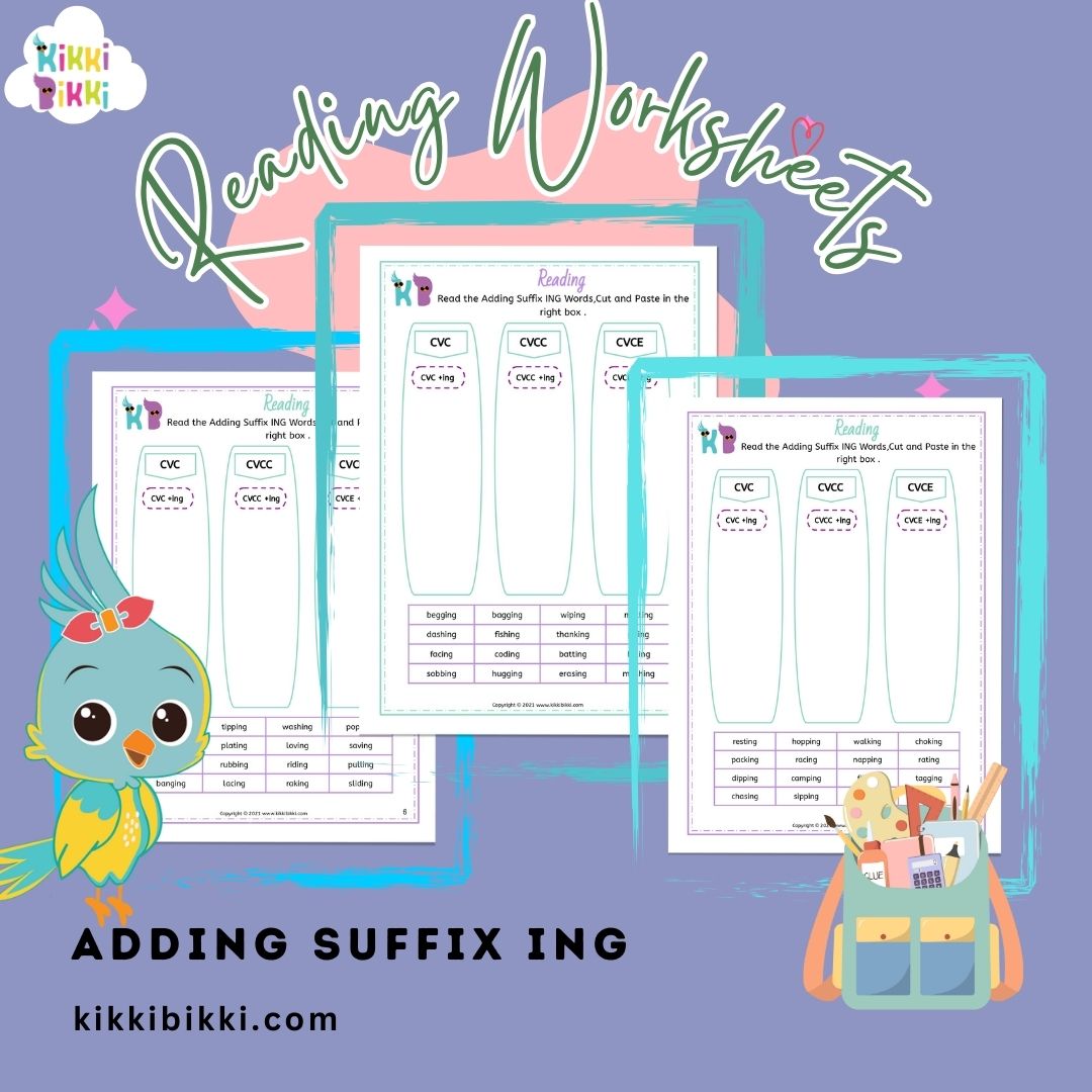 Phonics Adventure: Adding Suffix ING Reading Worksheet