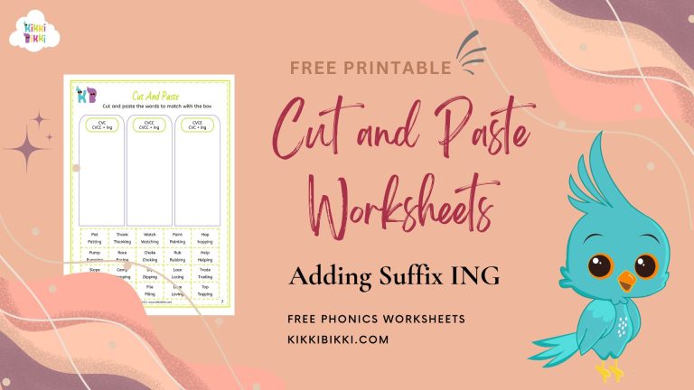 Phonics Adventure: Adding Suffix ING Cut and Paste Worksheet