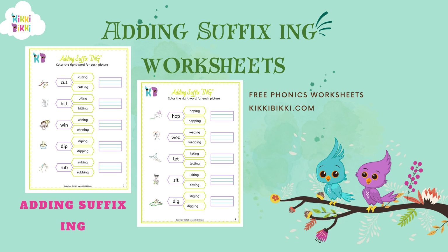 "Building Phonics Skills: Adding Suffix 'ing' Word Writing"