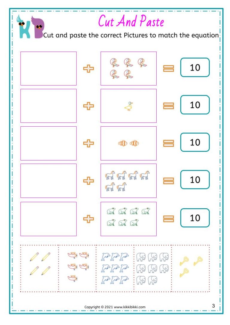 Math Worksheets for Kindergarten Learning Fun