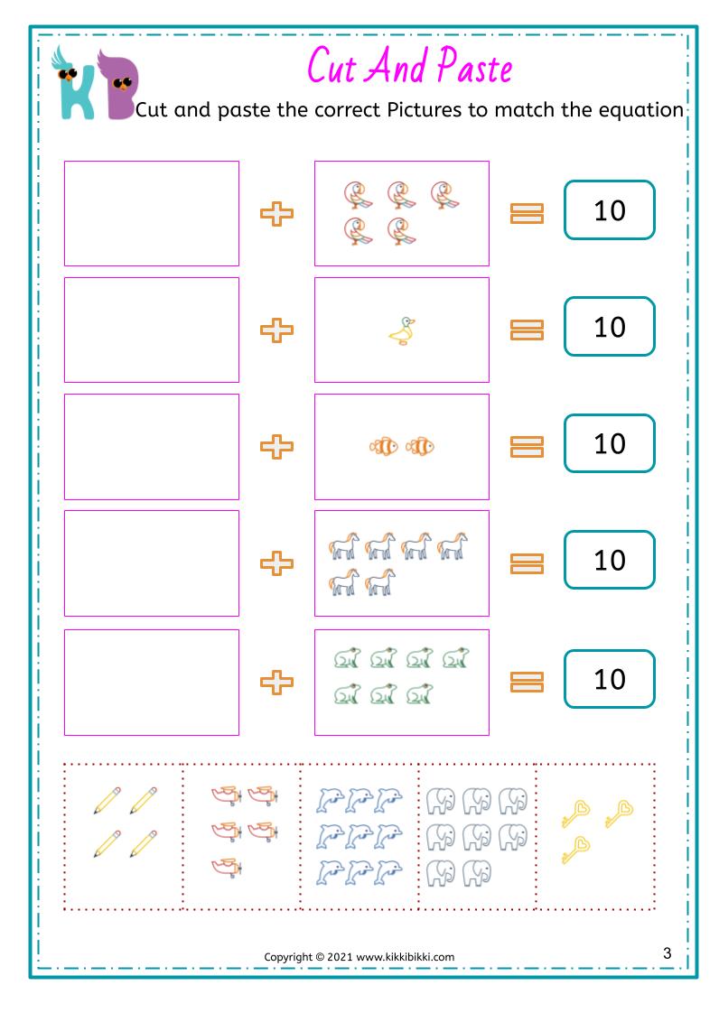 Math Worksheets for Kindergarten Learning Fun