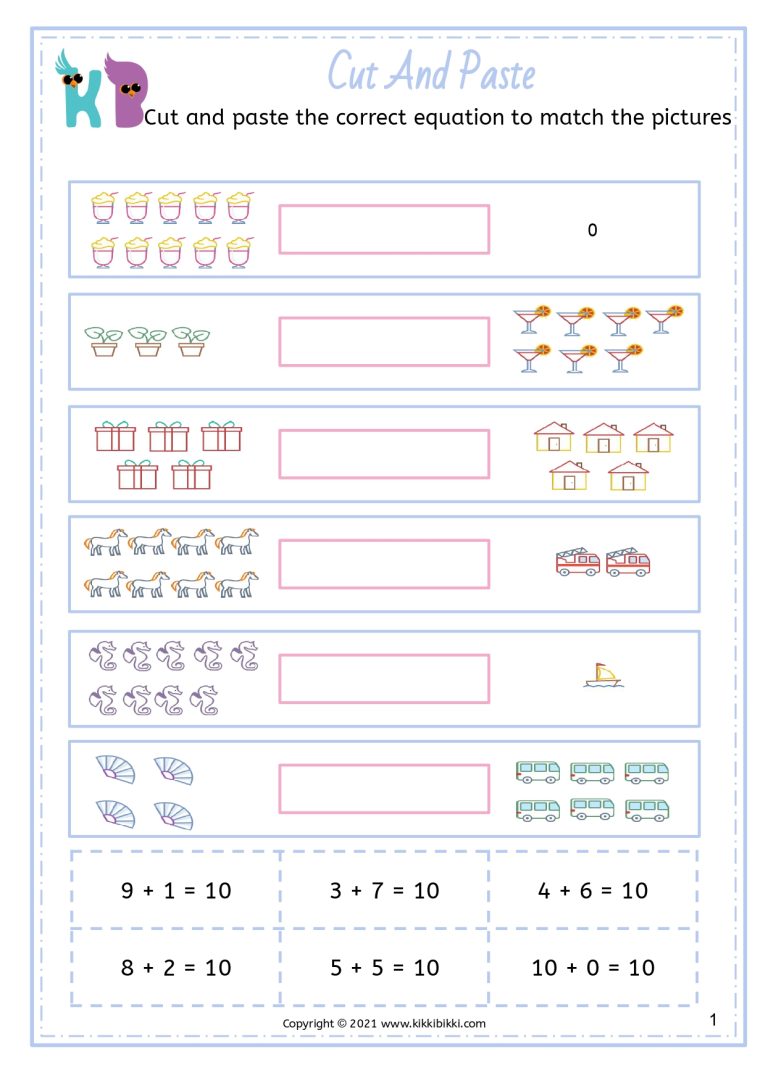 Math Worksheets for Kindergarten Learning Fun