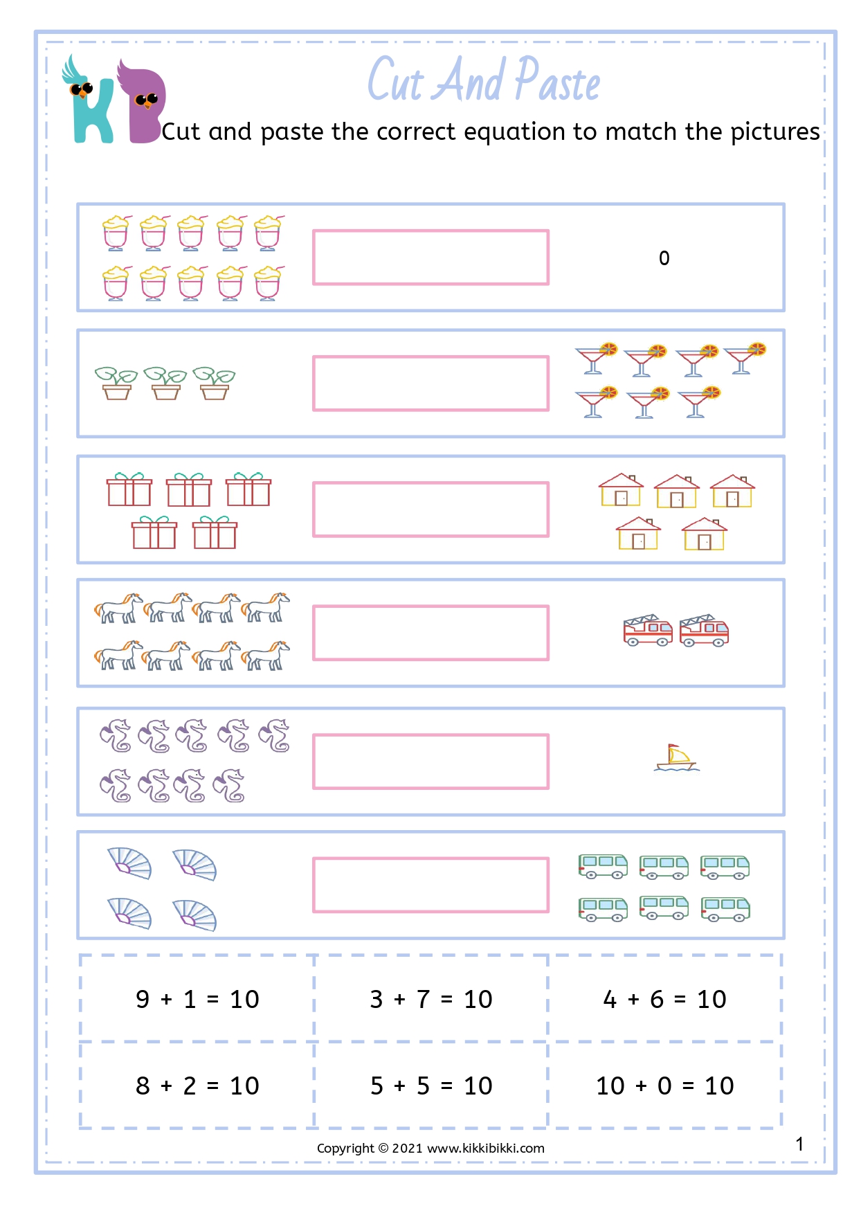 Math Worksheets for Kindergarten Learning Fun