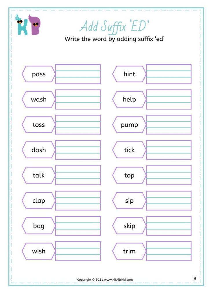 Phonics Fun: Understanding the ed Suffix – Write & Practice