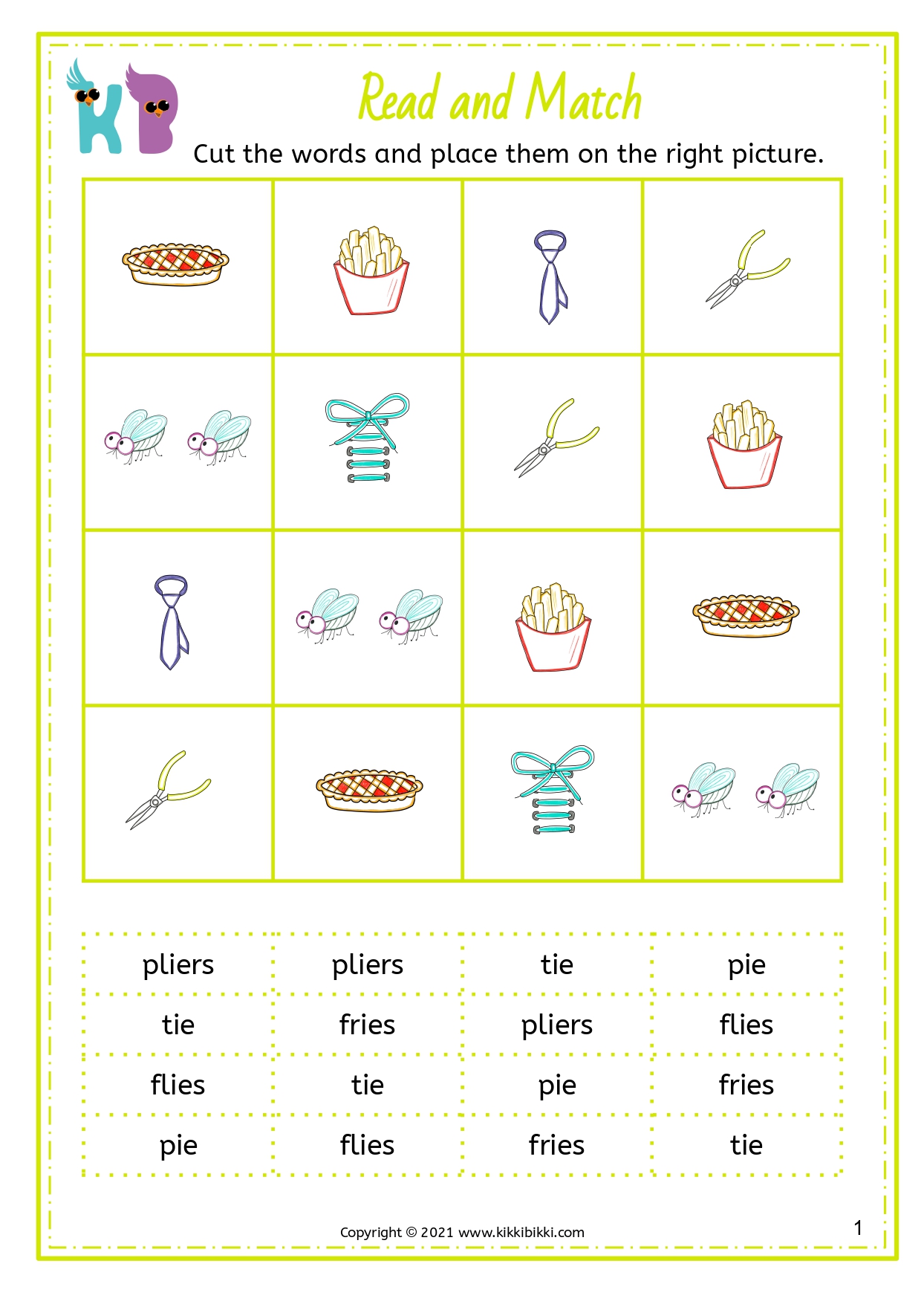 Exploring Vowel Digraphs: IE Sound Worksheets for Kids