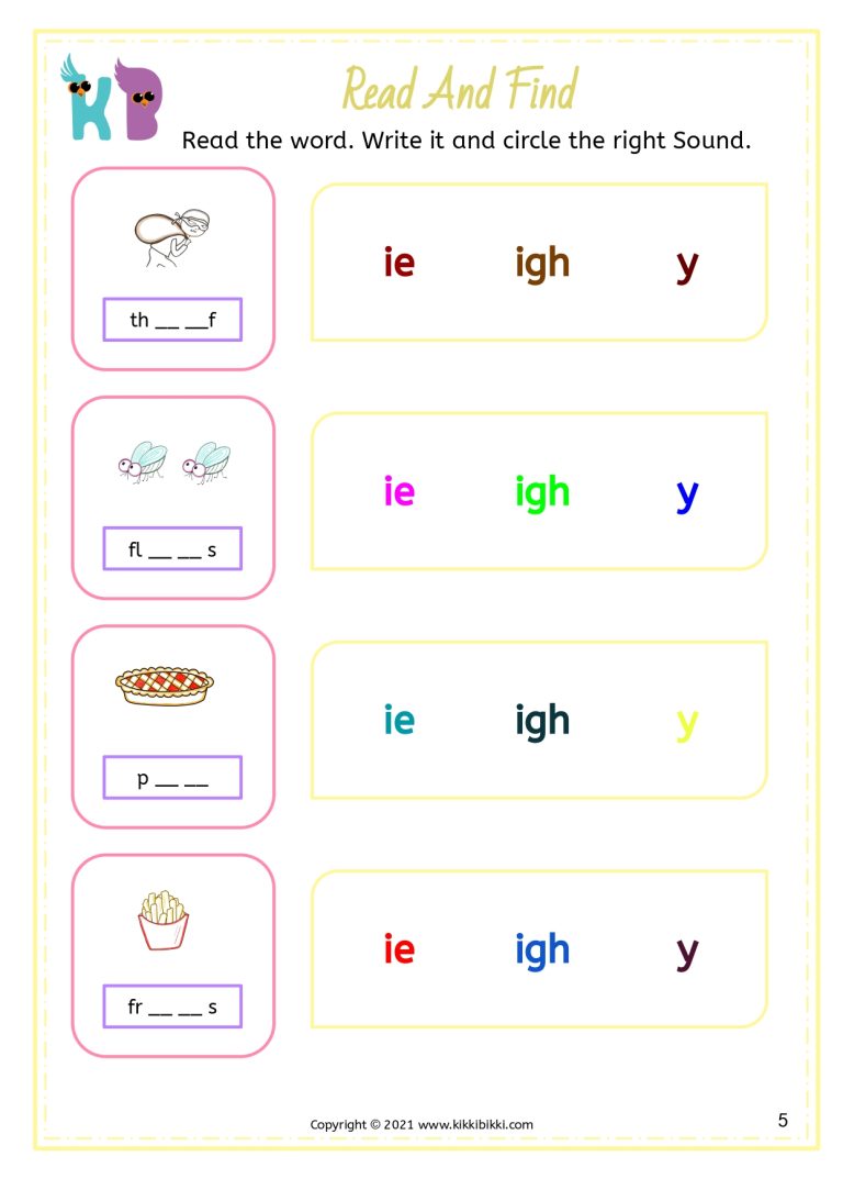 Free Vowel Digraph Worksheets for Read and Find Fun