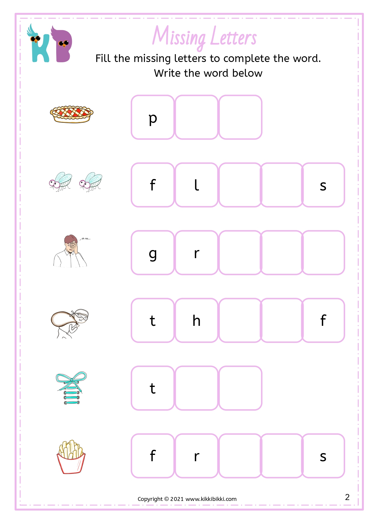 Free Vowel Digraph Worksheets for Missing Letters Fun