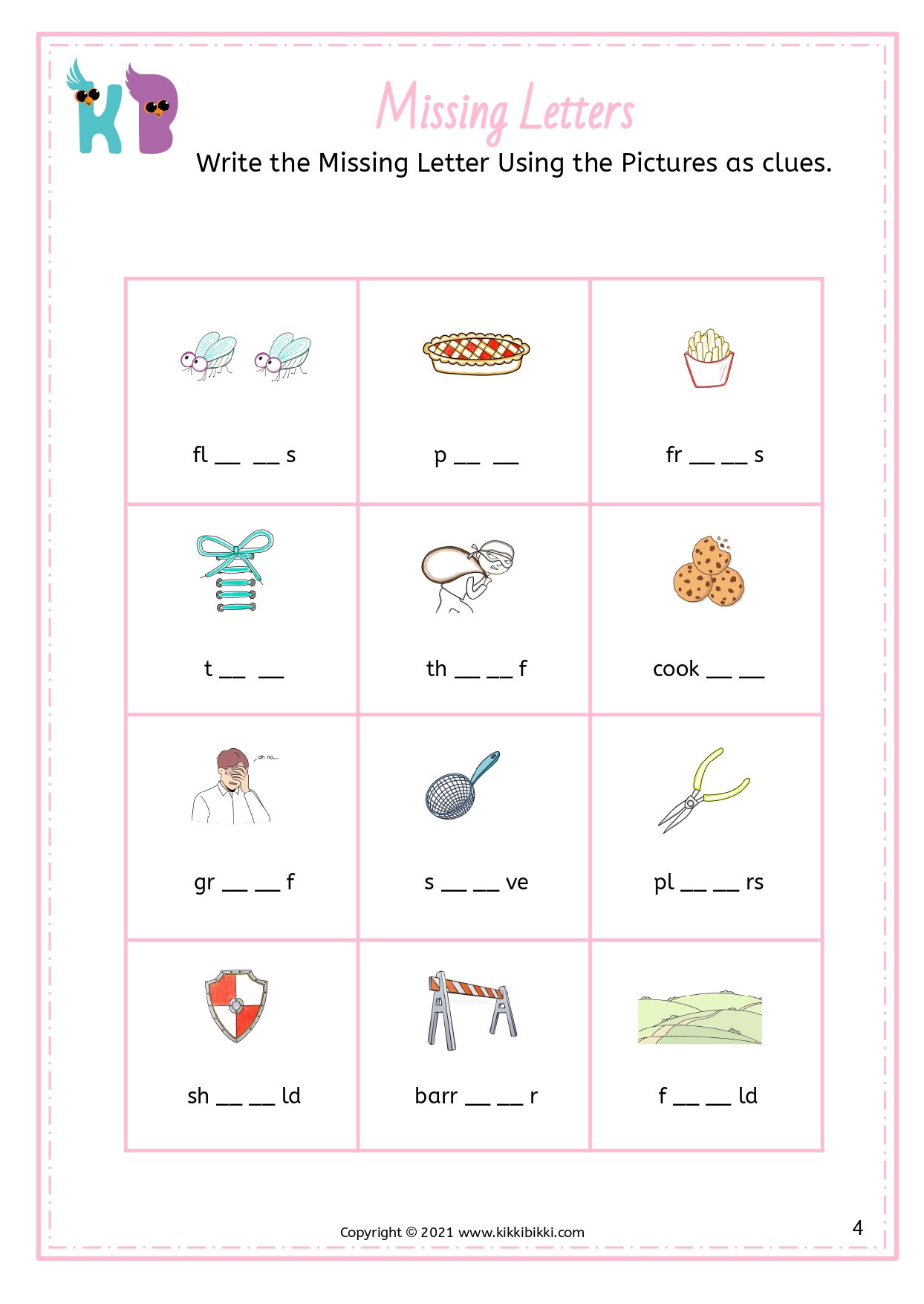 Free Vowel Digraph Worksheets for Missing Letters Fun