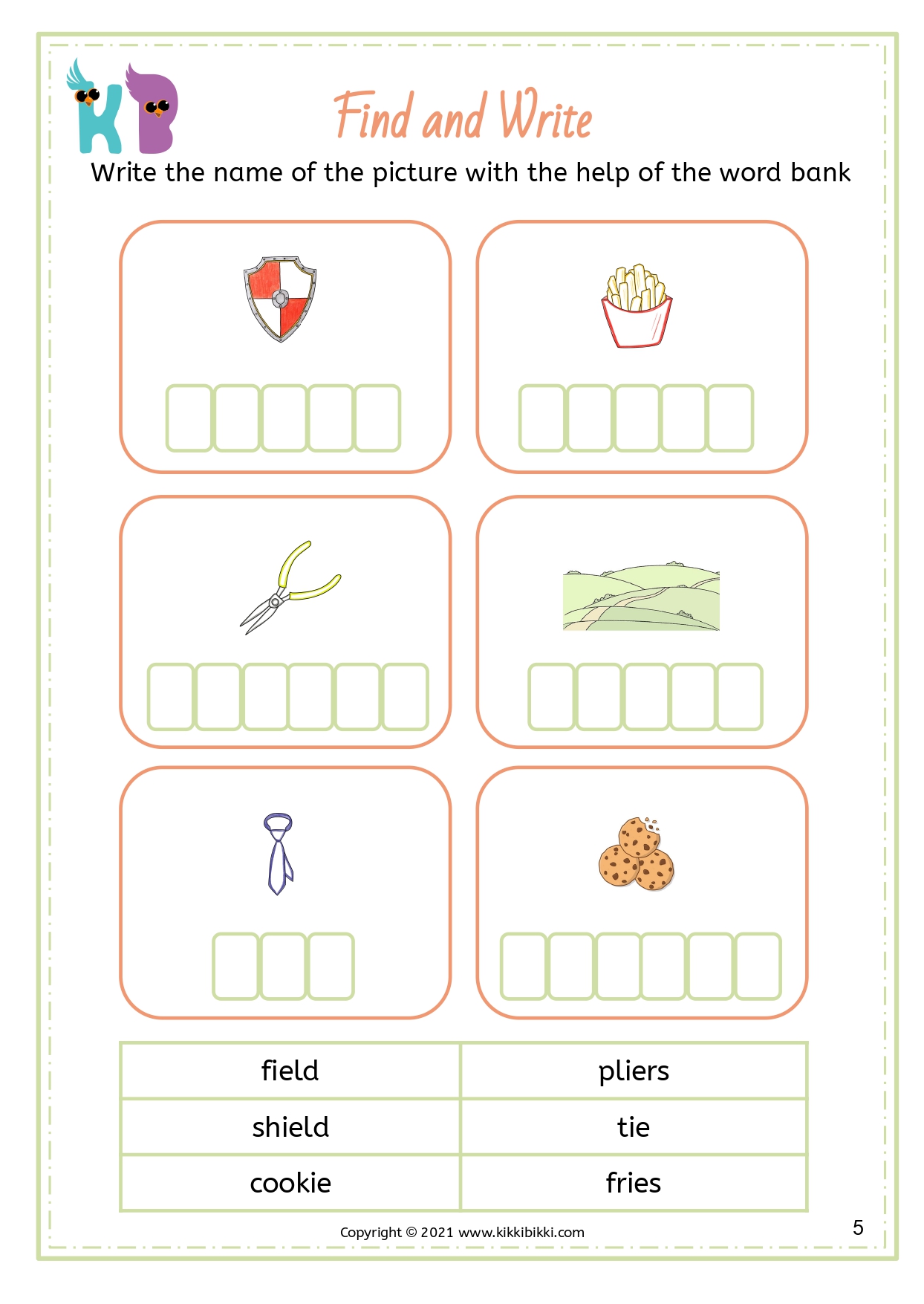 Phonics Adventure: IE Sound Find and Write Worksheet